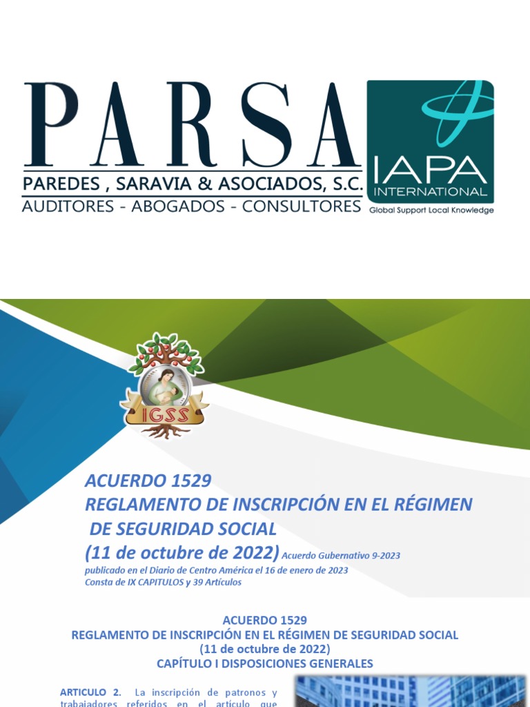 Igss Acuerdo 1529 | PDF | Bienestar | Personal