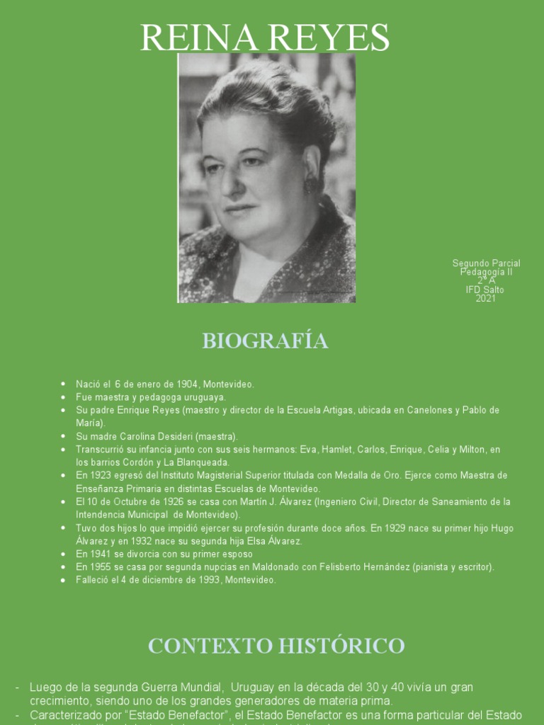 Biografía y Educación de Reina Reyes | PDF | Secularidad | Derechos