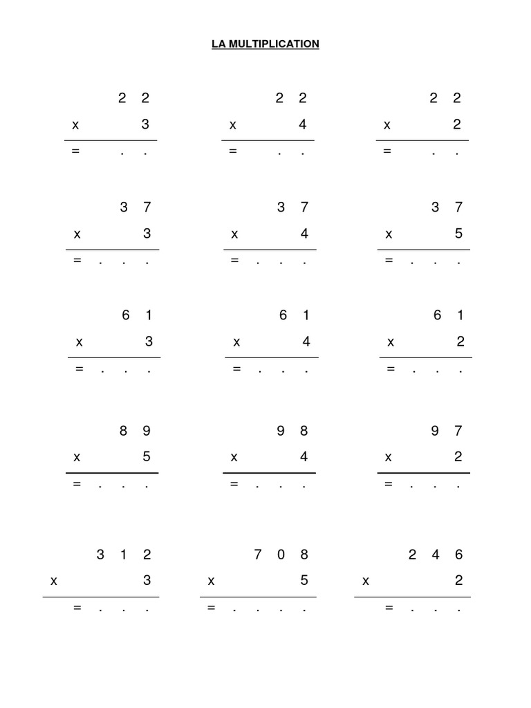 Operation Pack Multiplication | PDF