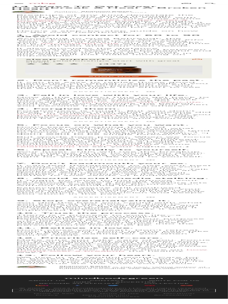 14 Ways To Get Over Heartbreak & Heal A Broken Heart Mindbodygreen ...