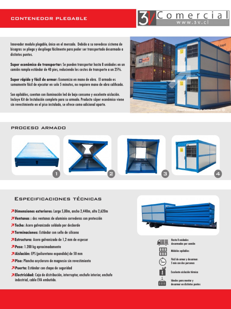 Ficha Contenedor Plegable | PDF