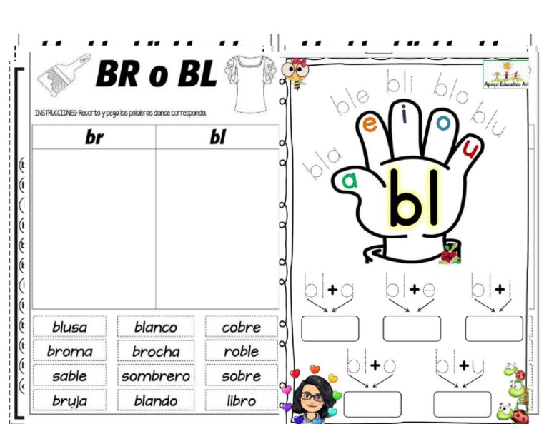 Silabas Trabadas BL y BR | PDF
