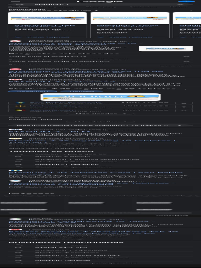 "Stadium-T: Analgésico Tramadol y Dexketoprofeno" | PDF | Tableta ...