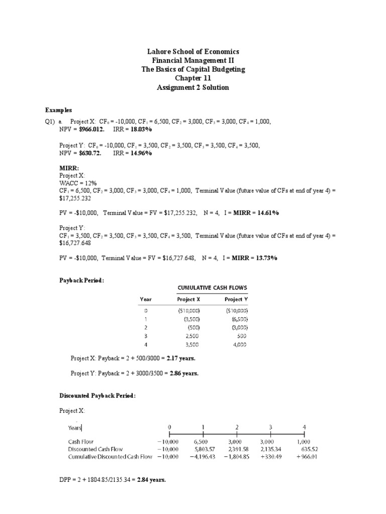 FM II Assignment 2 Solution W22 | PDF | Finance & Money Management