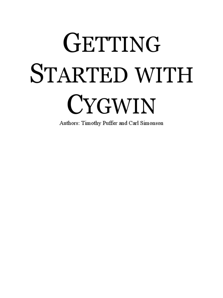 Getting Started With Cygwin | PDF | Computer File | Directory (Computing)