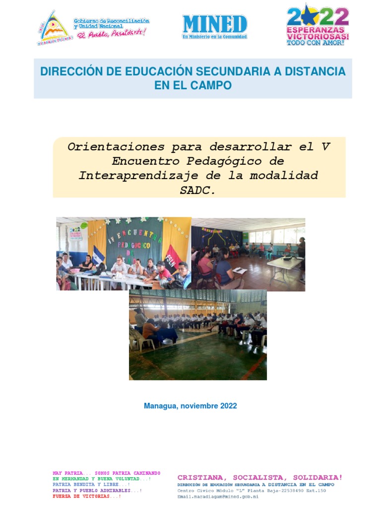 Orientaciones para El Desarrollo Del EPI SADC | PDF | Enseñando | Aprendizaje