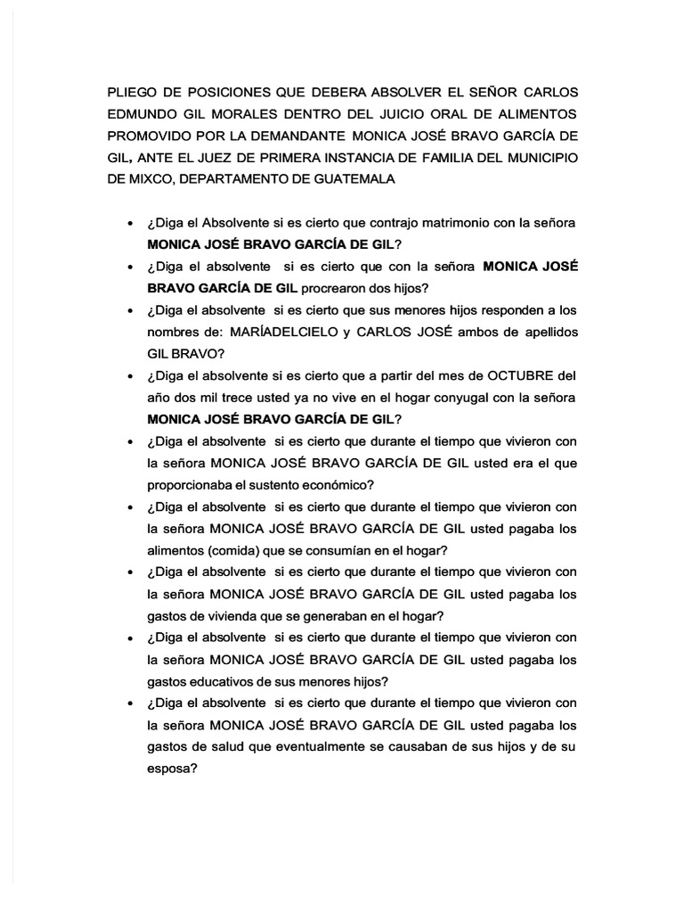 Ejemplo Pliego de Posiciones Guatemala | PDF Ejemplo Pliego de Posiciones Guatemala | PDF