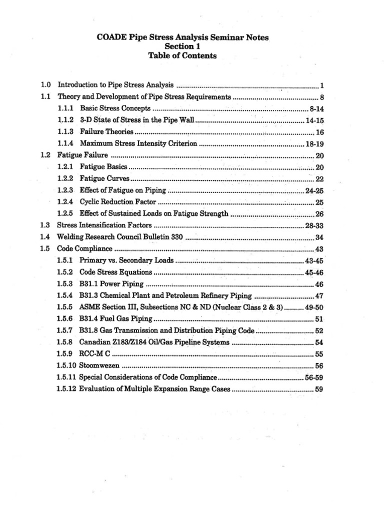 1 Introduction To Pipe Stress Analysis Pdf