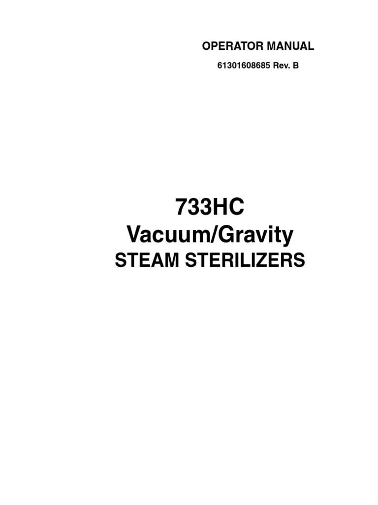Getinge 733HC Operator Manual (61301608685 Rev B) | Download Free PDF ...