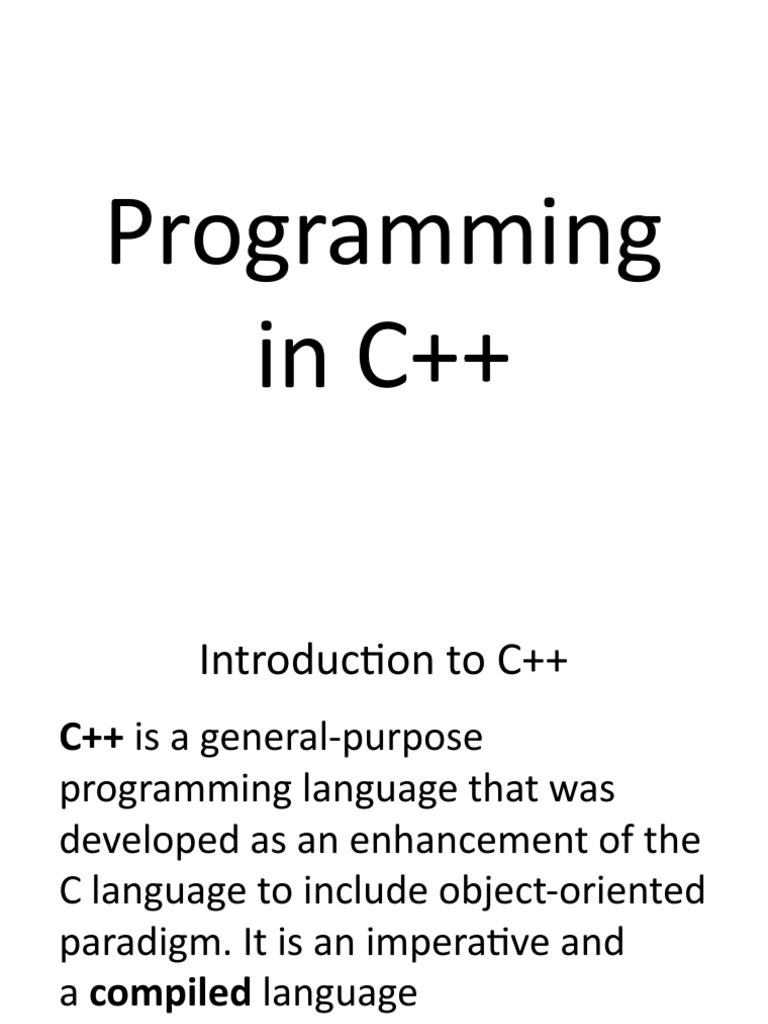Programming in C++ | PDF | Programming | Computer Program