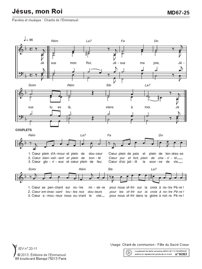 Jesus Mon Roi | PDF