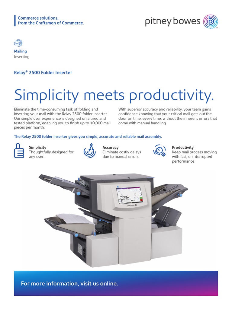 Pitney Bowes Relay 2500 | PDF