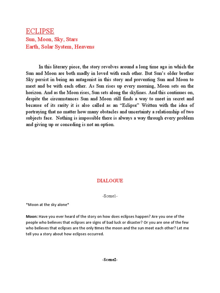 ECLIPSE | PDF | Moon | Solar Eclipse