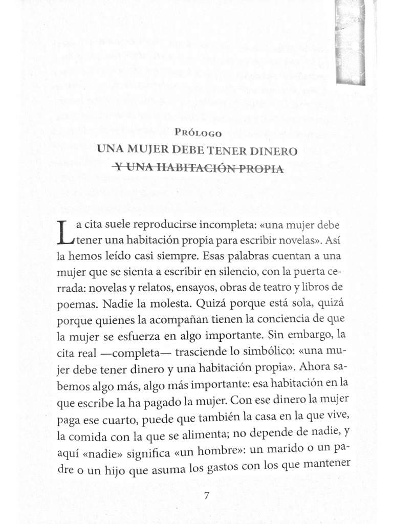 Prólogo Una Habitación Propia | PDF