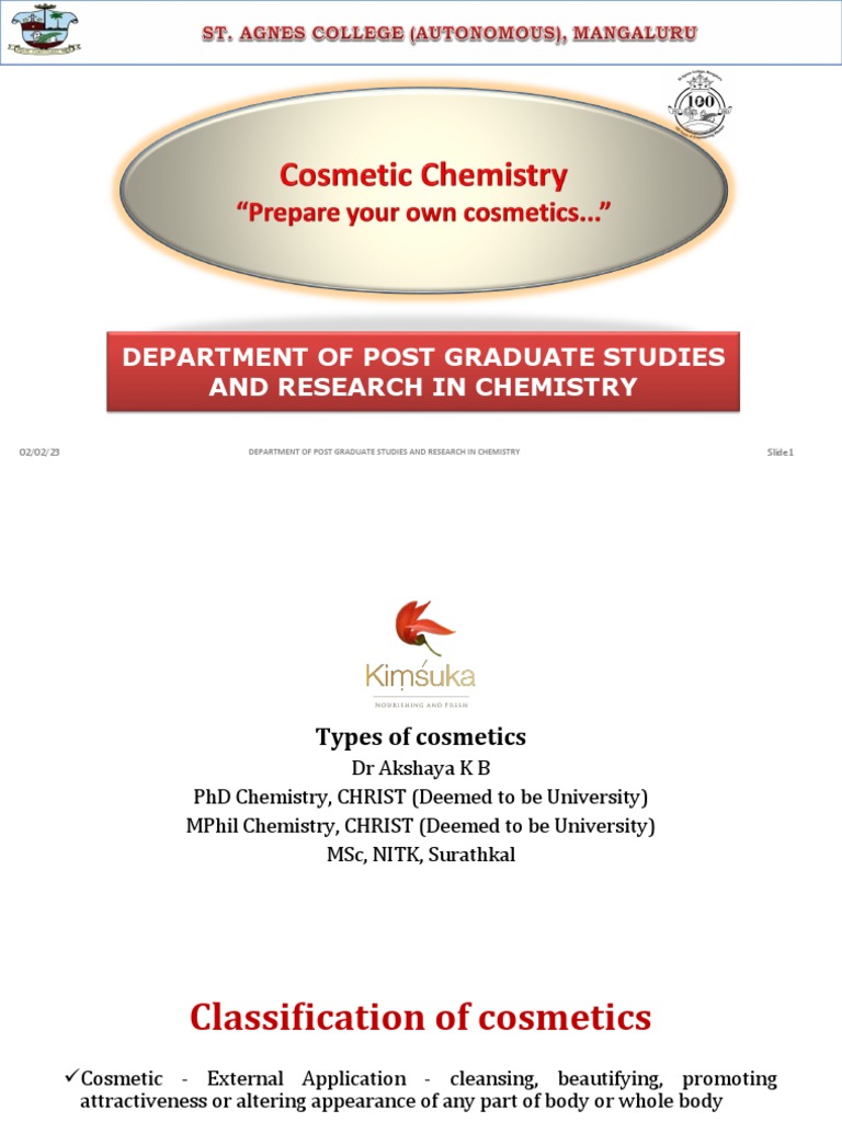 2 Types of Cosmetics | PDF | Cosmetics | Shampoo