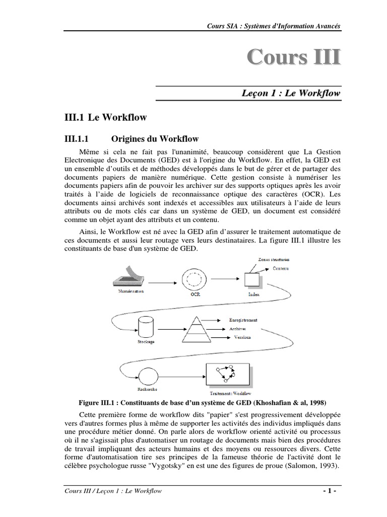 Définition et enjeux du Workflow | PDF | Workflow | Processus d'affaires