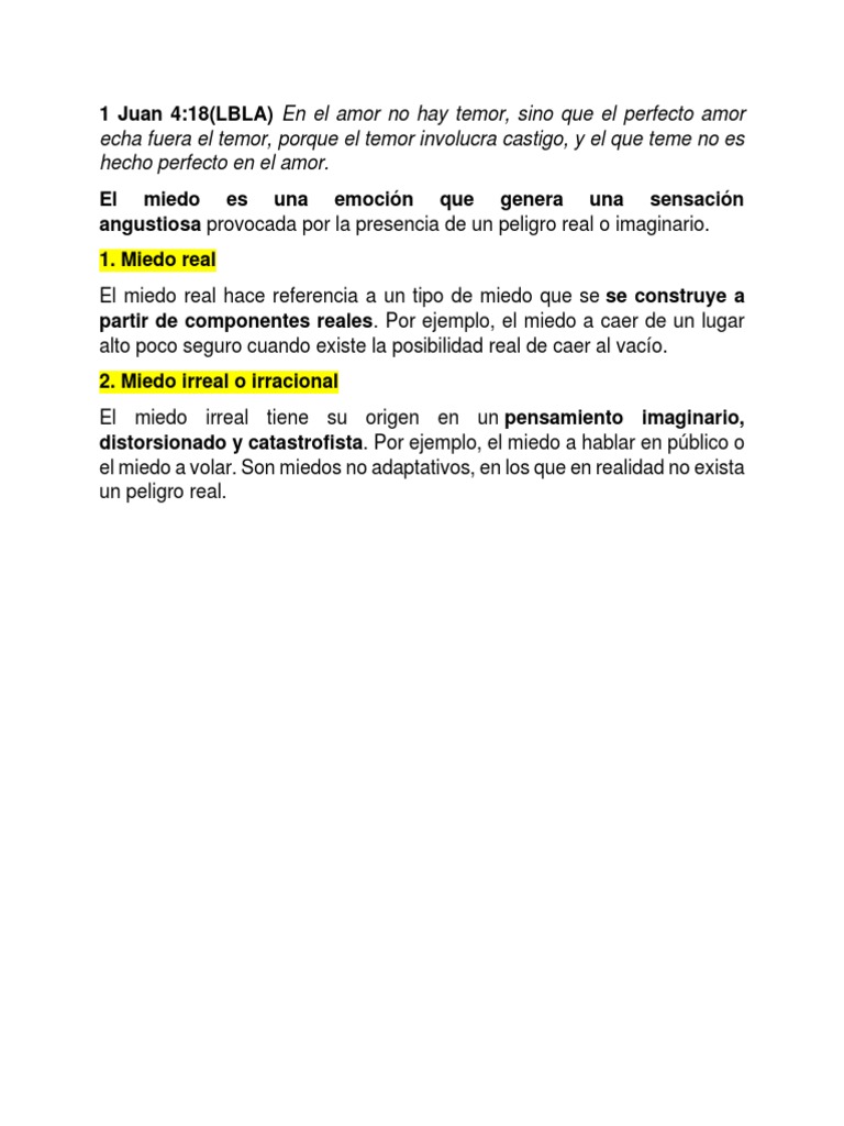 Temor | PDF | Temor | Amor