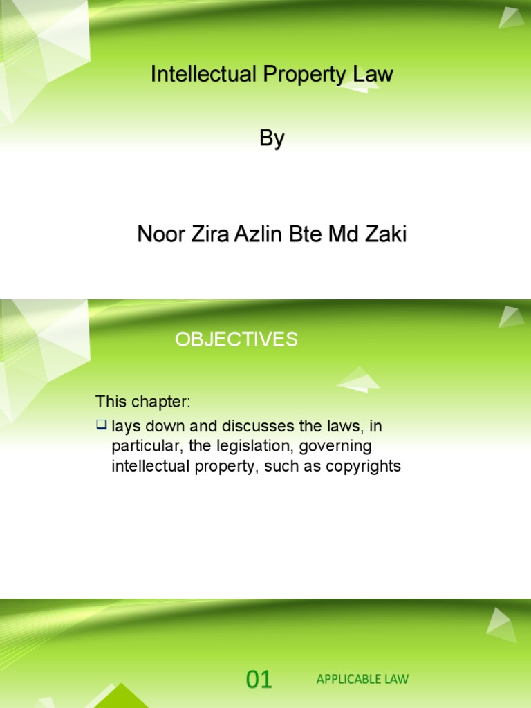 Chapter 6 - Intellectual Property Law | PDF | Copyright | Intellectual ...