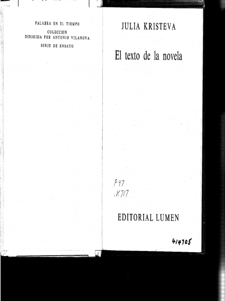 9 KRISTEVA (El Texto de La Novela) | PDF