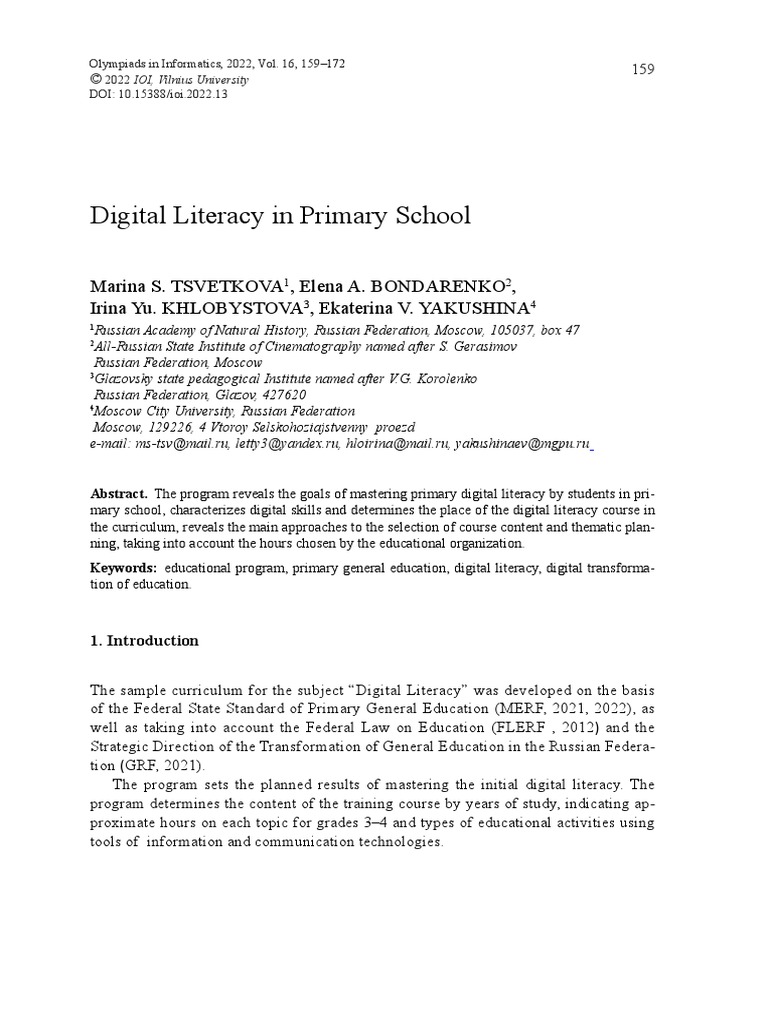 digital-literacy-in-primary-school-pdf-educational-technology