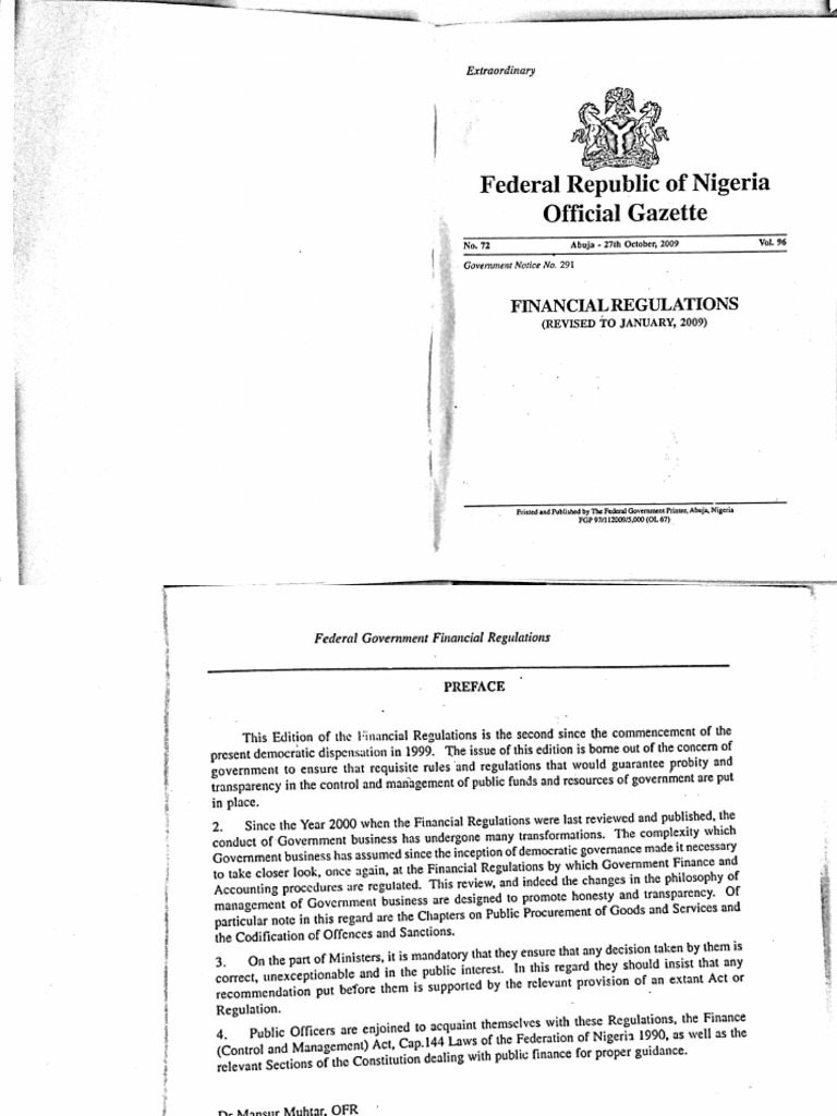 Financial Regulations 2009 | PDF