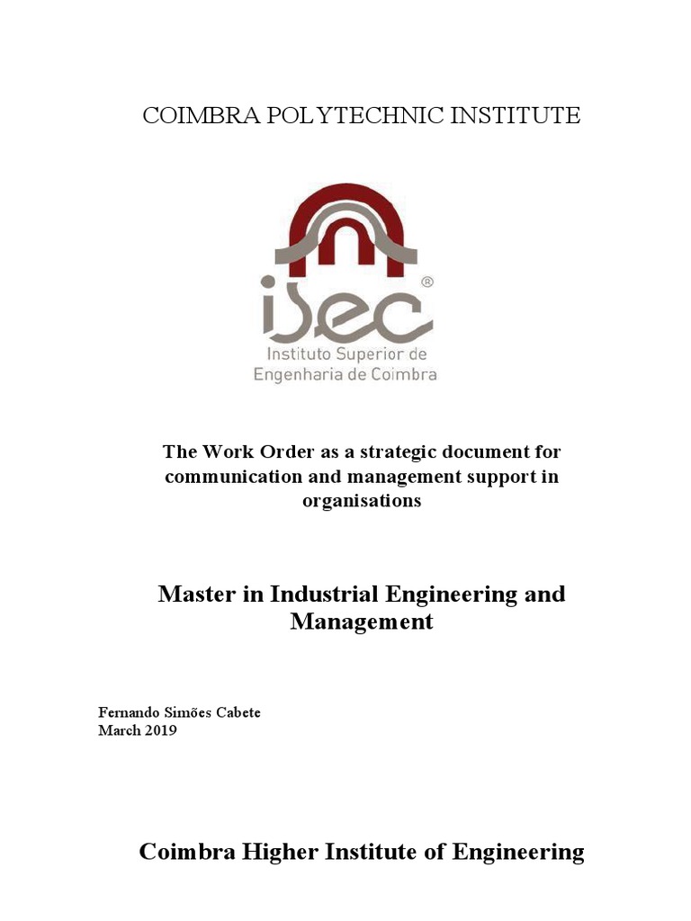 Master's Thesis Industrial Engineering and Management. | PDF ...