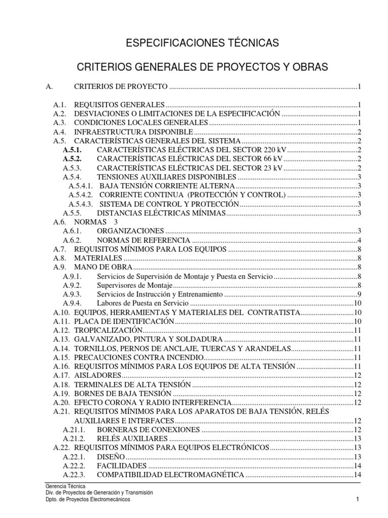 EE TT Generales Proyectos y Obras LPI | PDF | Hormigón | Corriente eléctrica