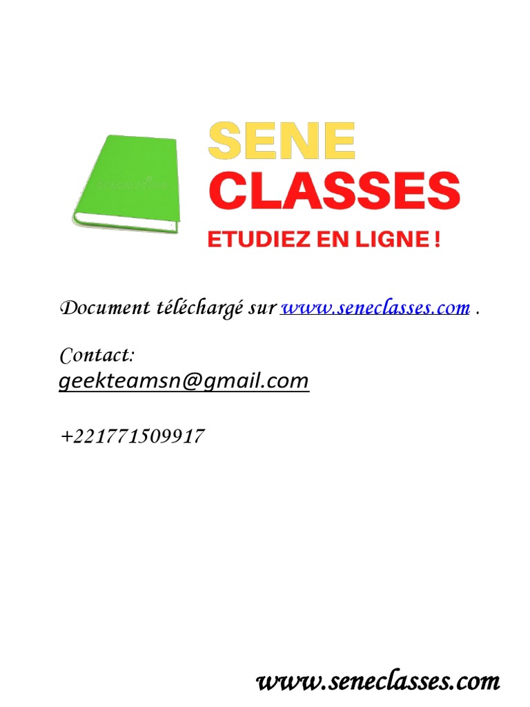 Corrigé Bac SVT 2020 Sénégal | PDF | Acétylcholine | Synapse