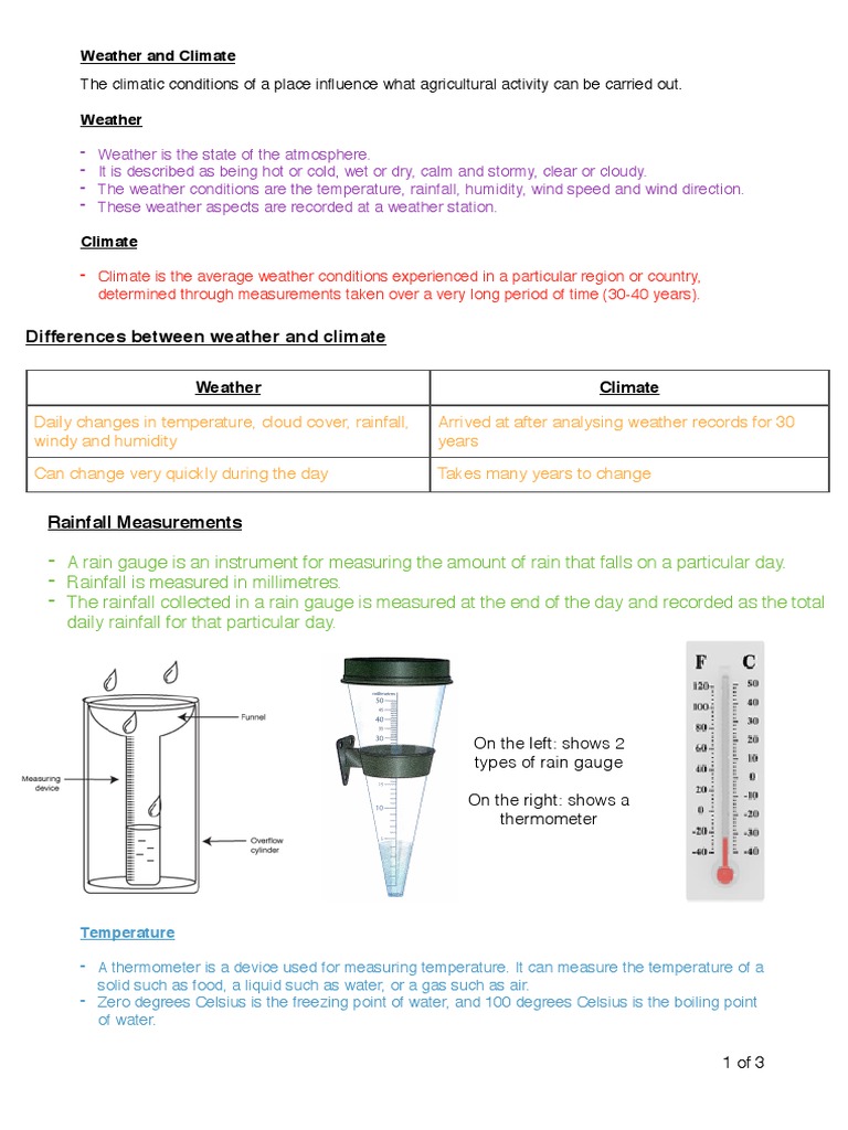 Weather Basics for Students | PDF
