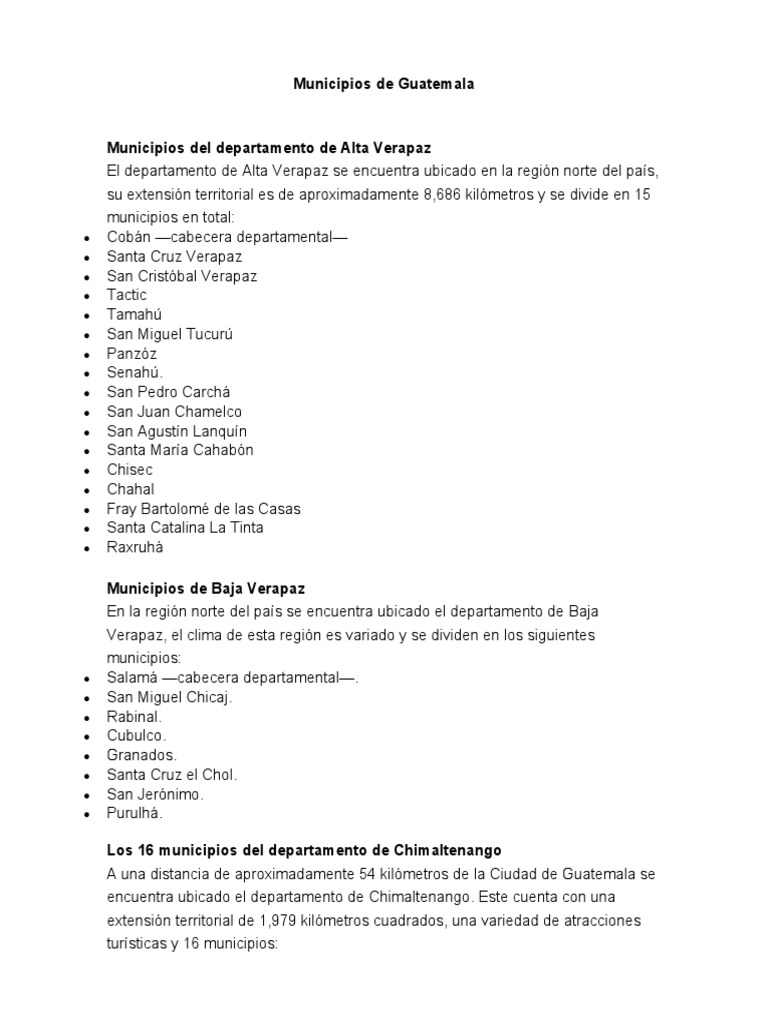 Municipios de Guatemala | PDF