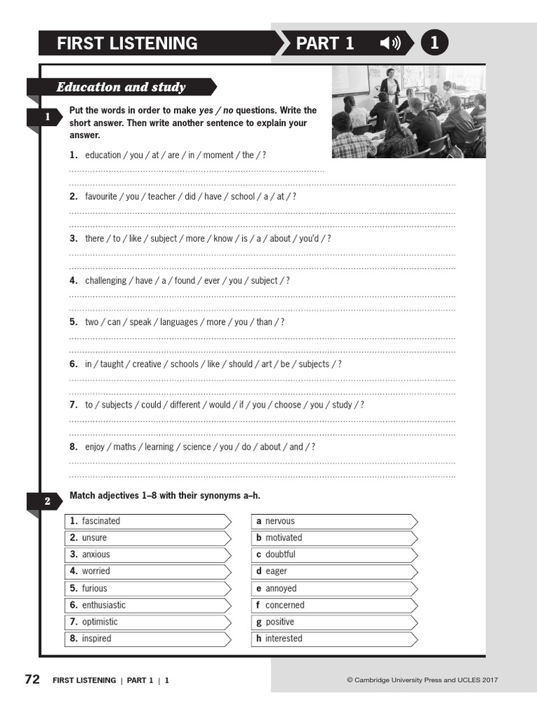 FIRST B2 Extra Exercises (Listening) | PDF | Teachers | Clothing