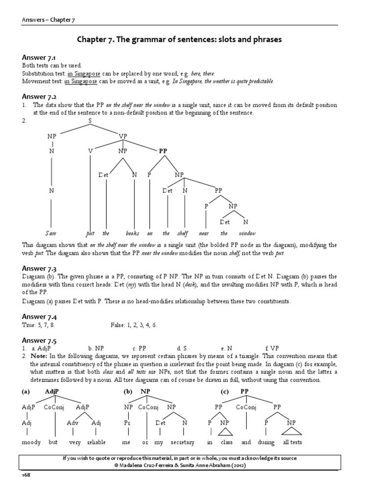 Syntax and Phrase Structure Analysis | PDF | Syntax | Verb