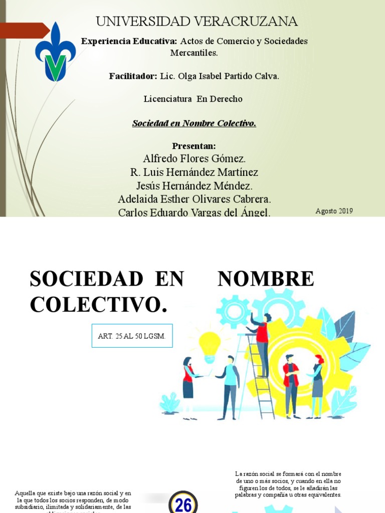 Sociedad en Nombre Colectivo: Reglas y Responsabilidades | PDF | Sociedad de responsabilidad ...