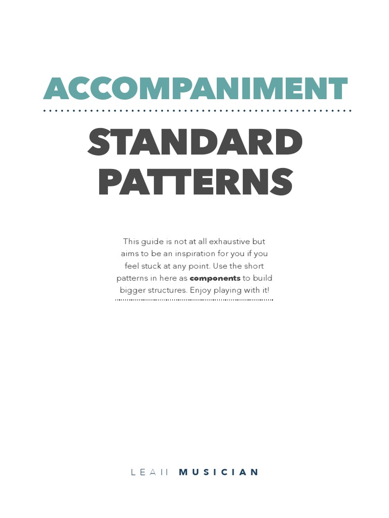 Standard Accompaniment Patterns | PDF | Chord (Music) | Rhythm