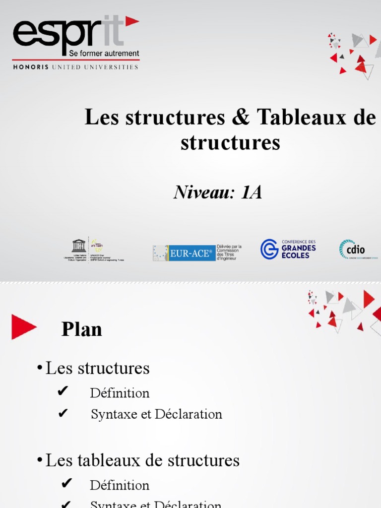 Structures Et Tableaux de Structures | PDF | C (Langage de ...