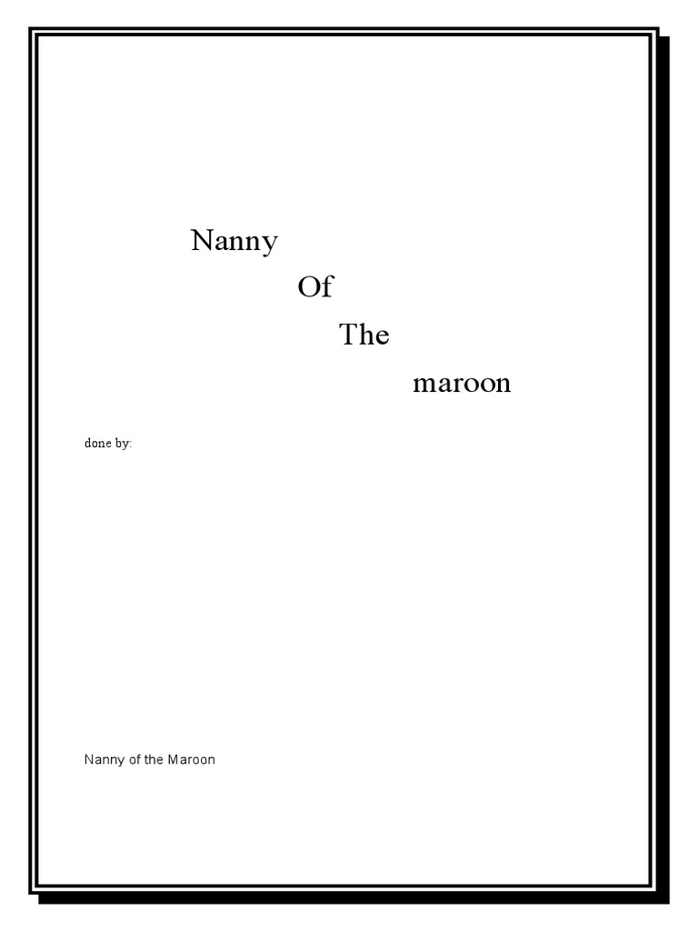 Nanny of The Maroon | PDF | Slavery | African Diaspora
