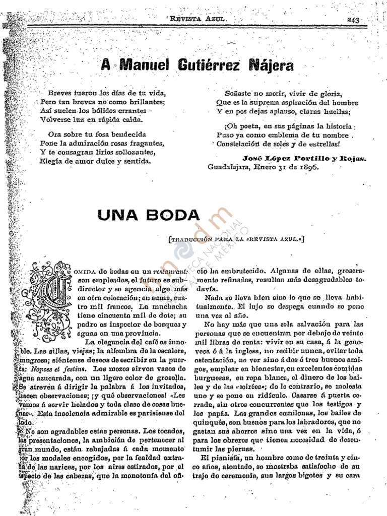Revista Azul 1896 Parte 2 | PDF