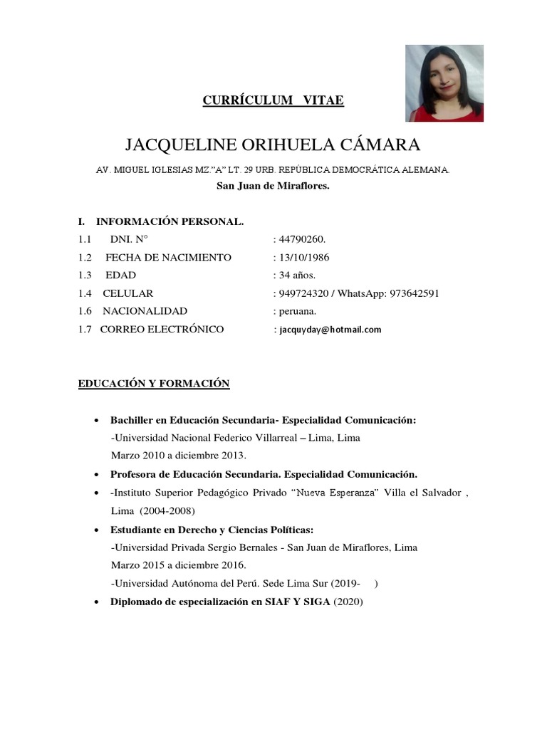 Currículum Docente | PDF | Lima