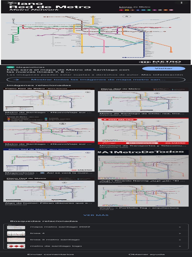 Mapa Actualizado del Metro de Santiago | PDF