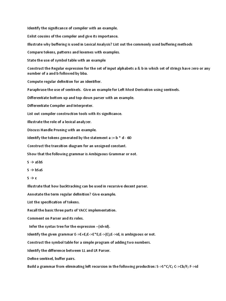 An Overview of Compiler Design Concepts with Examples | PDF | Parsing | Syntax (Logic)