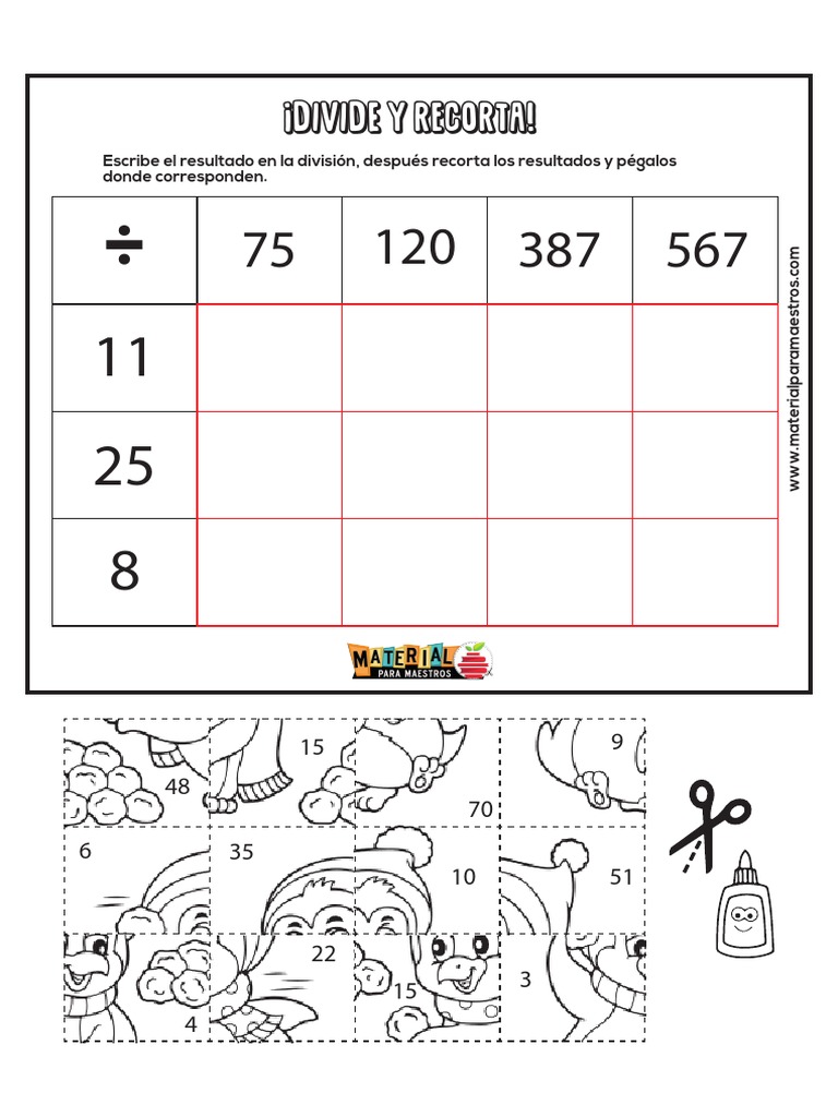 Cuadernillo de Divisiones para Niños | PDF