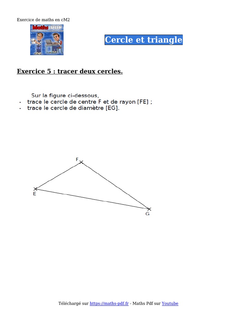 Exercice CM2: Tracer Deux Cercles | PDF