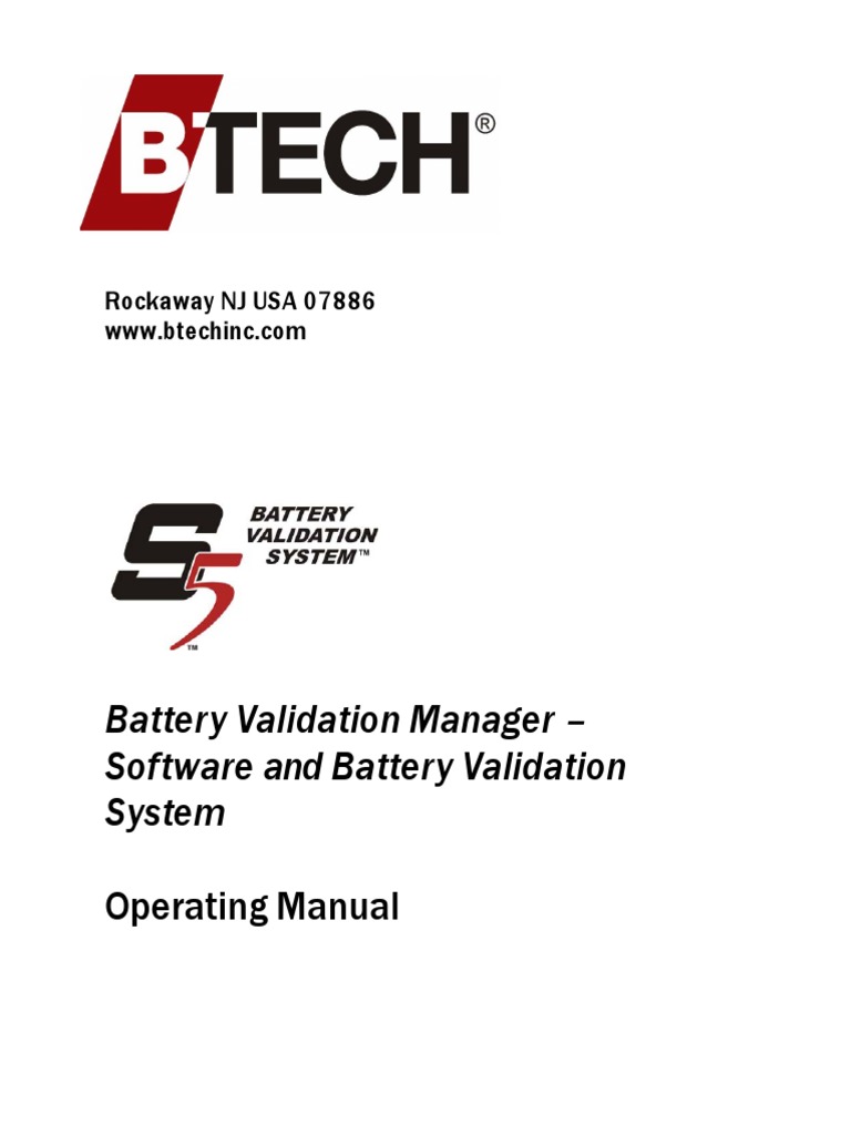 BTECH Battery Validation System VS-S4 | PDF | Electromagnetic ...
