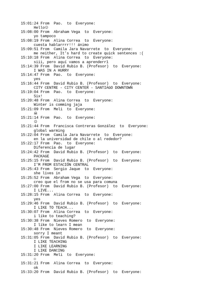 Session 1 Intermediate Ii Chat | PDF | Grammar | Syntactic Relationships