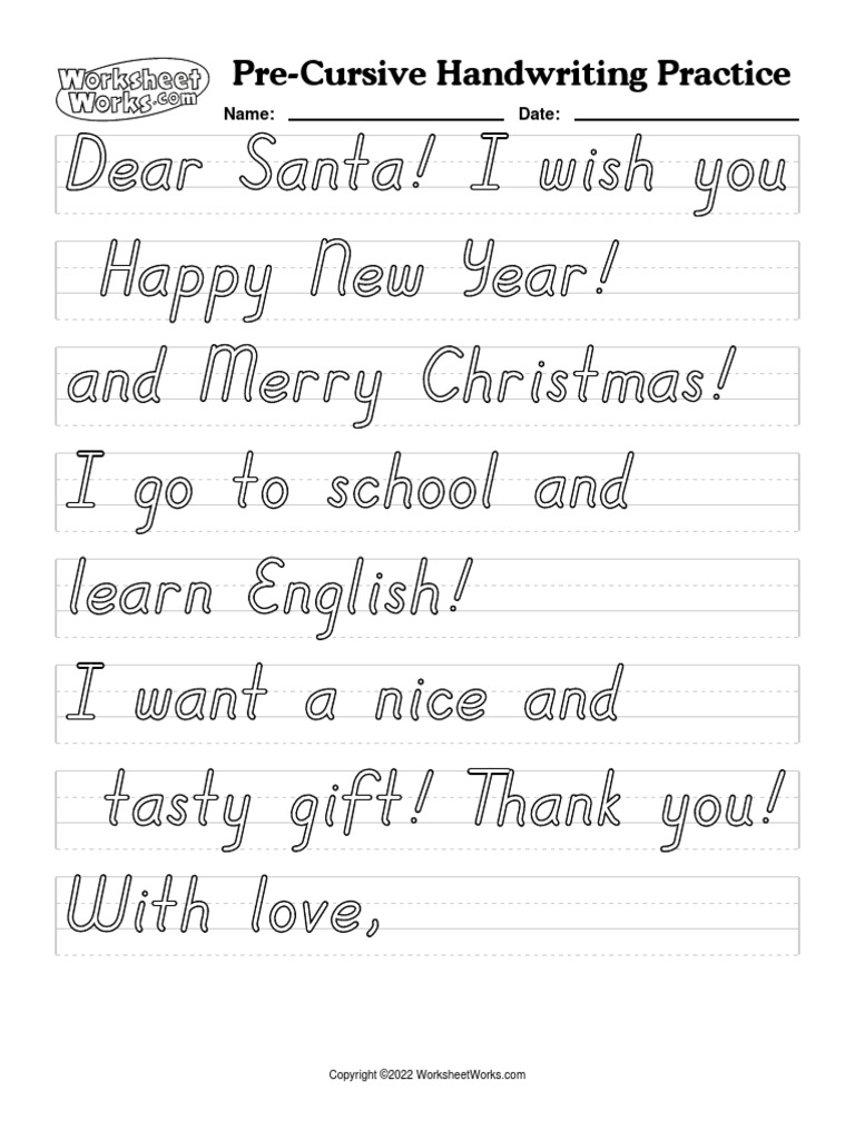 WorksheetWorks PreCursive Handwriting Practice 8 | PDF