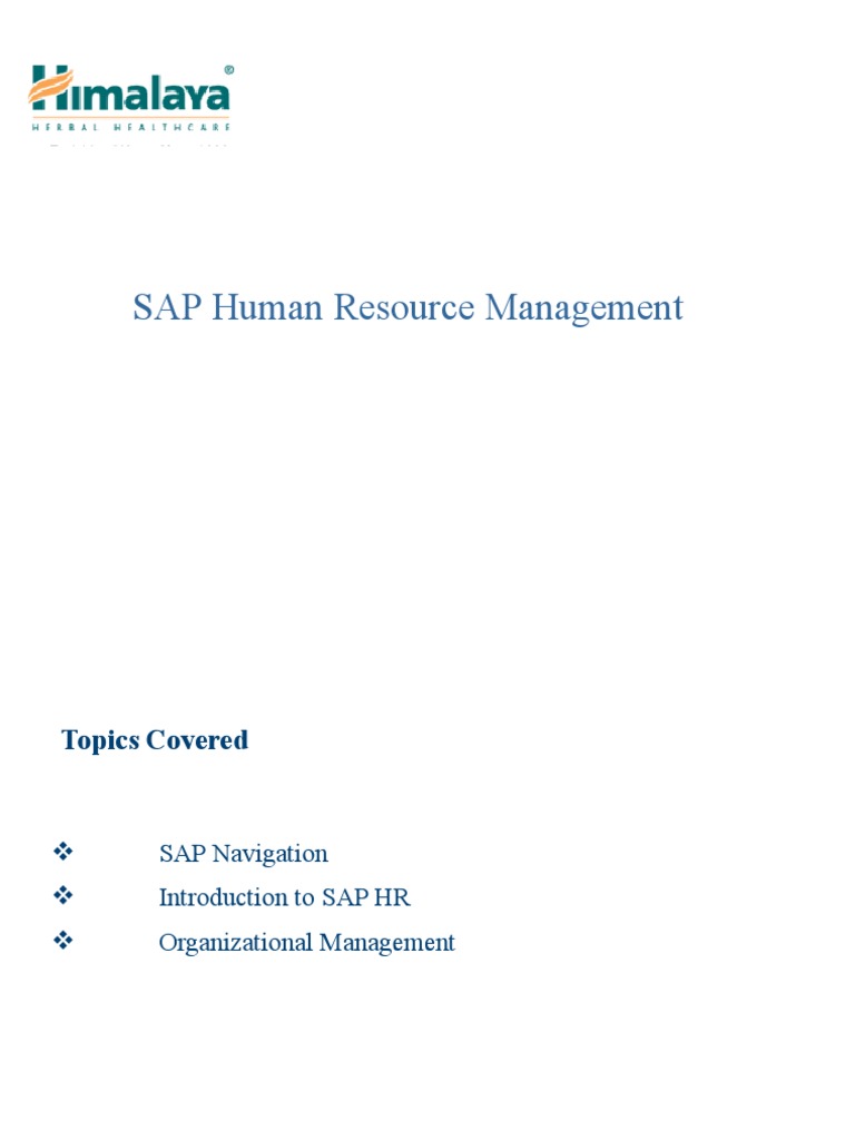 Sap Human Resource Management-Om | PDF | Login | Human Resource Management