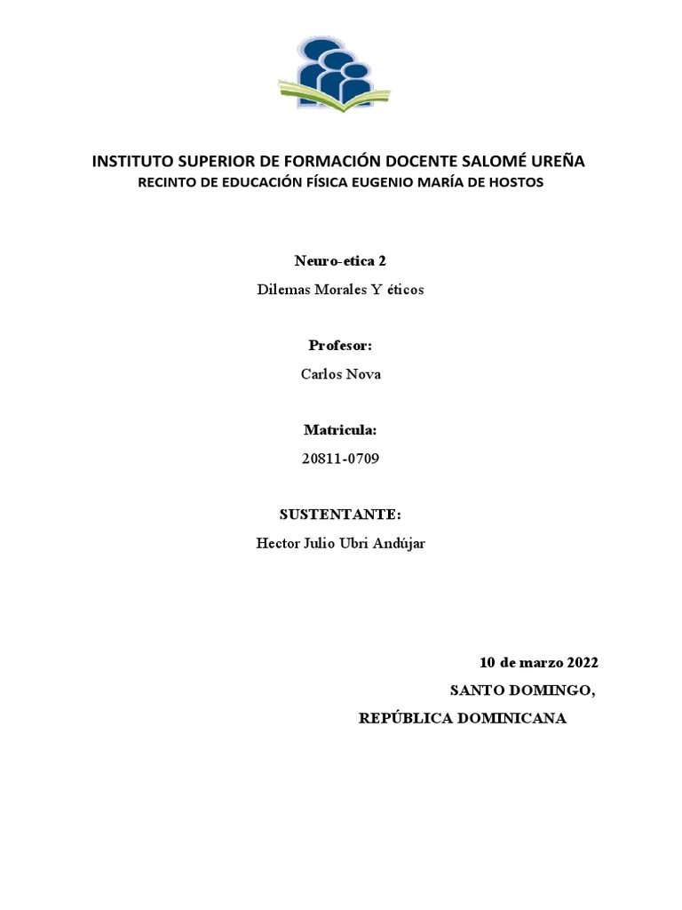 Dilemas Morales Y Eticos Pdf Temperamento Moralidad
