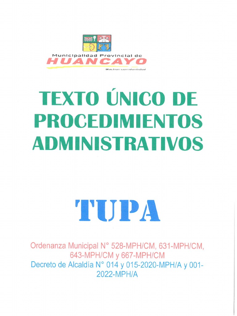 Tupa 2022 Vigente MPH | PDF