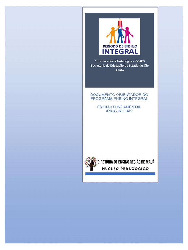 Documento Orientador - Anos Iniciais PEI | PDF | Aprendizado | Pedagogia