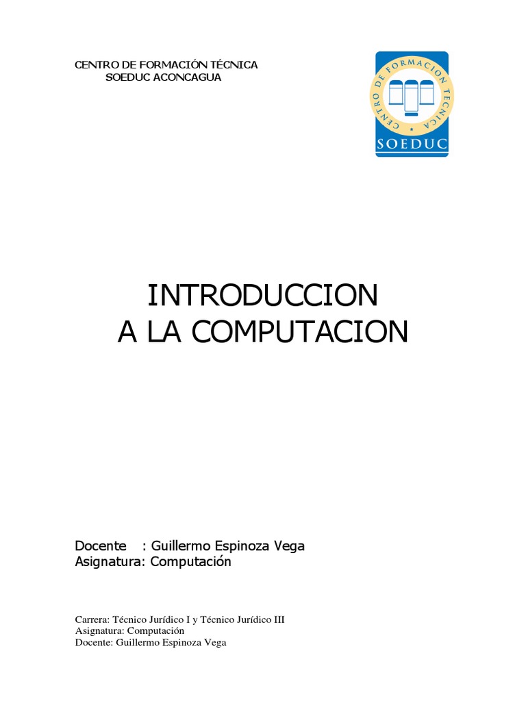 Introduccion A La Computacion | PDF